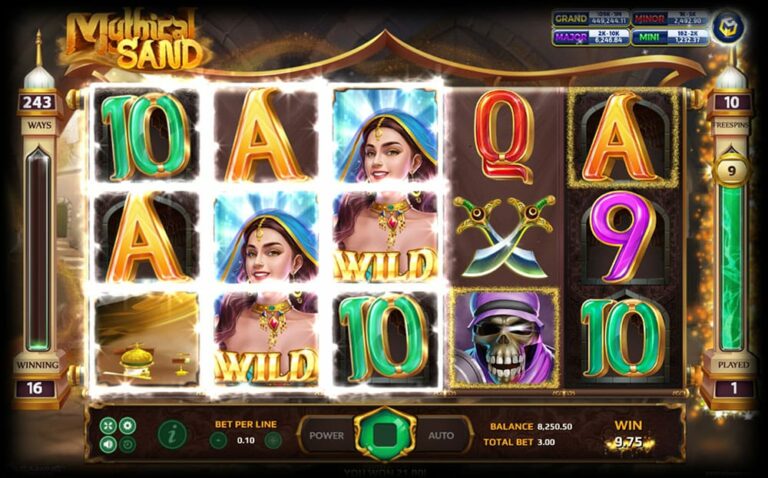 Mythical Sand เกมสล็อตเมืองทะเลทราย - SlotXO