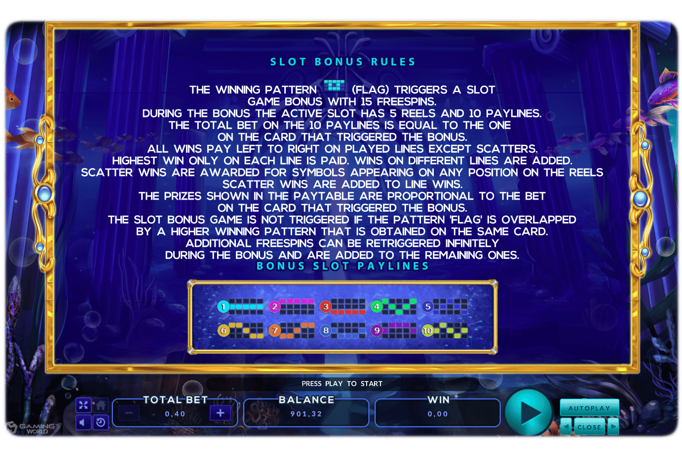 Neptune treasure bingo เกมบิงโกธีมเทพเจ้าโพไซดอน - SlotXO