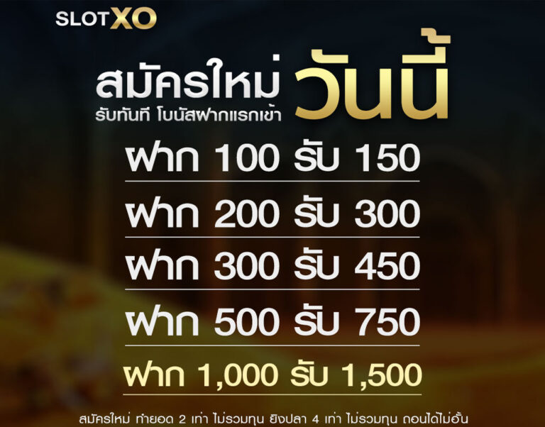 โปรโมชั่น Slotxo โปร 100% ให้จริง - SlotXO